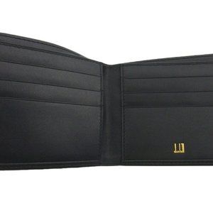 Dunhill | Bags | Auth Dunhill Twofolded Wallet Logo Plate Leather ...
